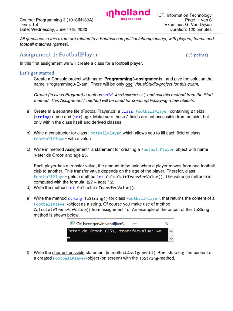 Programming3 Test Exam | PDF | Method (Computer Programming ... Programming3 Test Exam | PDF | Method (Computer Programming ...