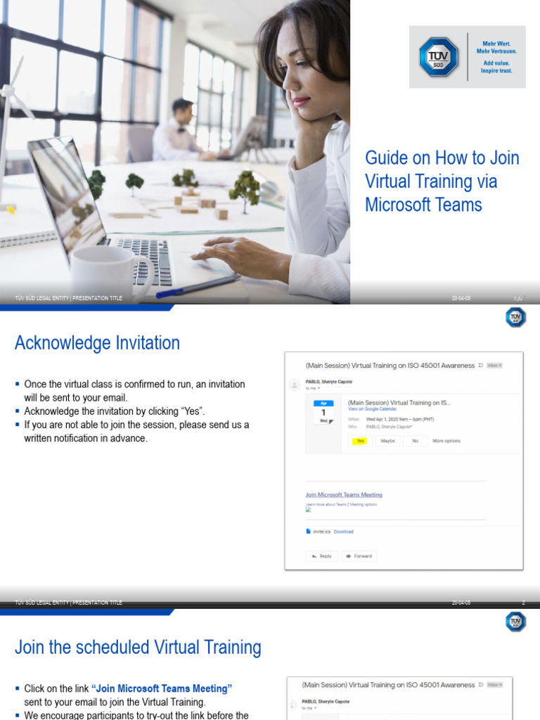 Join Virtual Training on Microsoft Teams | PDF | World Wide Web ...