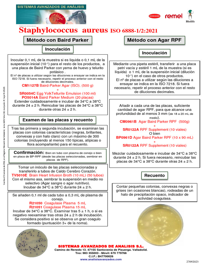 S aureus ISO 6888-2021 | PDF