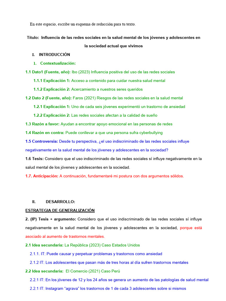 Modelo de Ta2 | PDF | Salud mental | Adolescencia