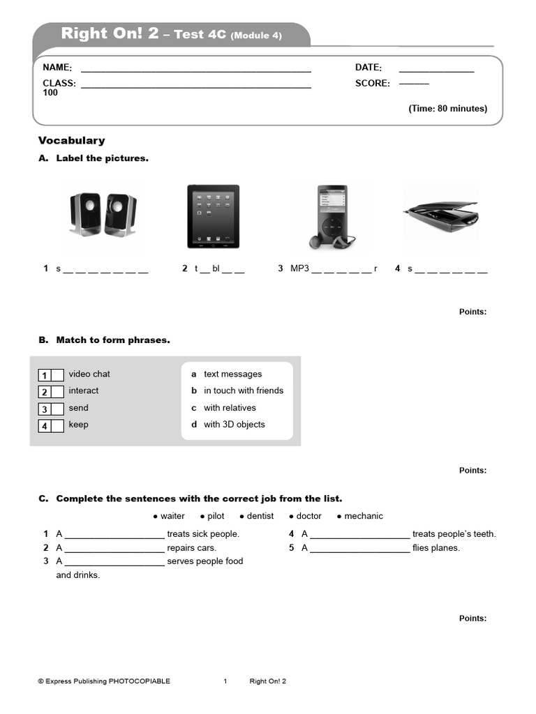 13 Right on 2_Test 4C_Mod 4 | PDF