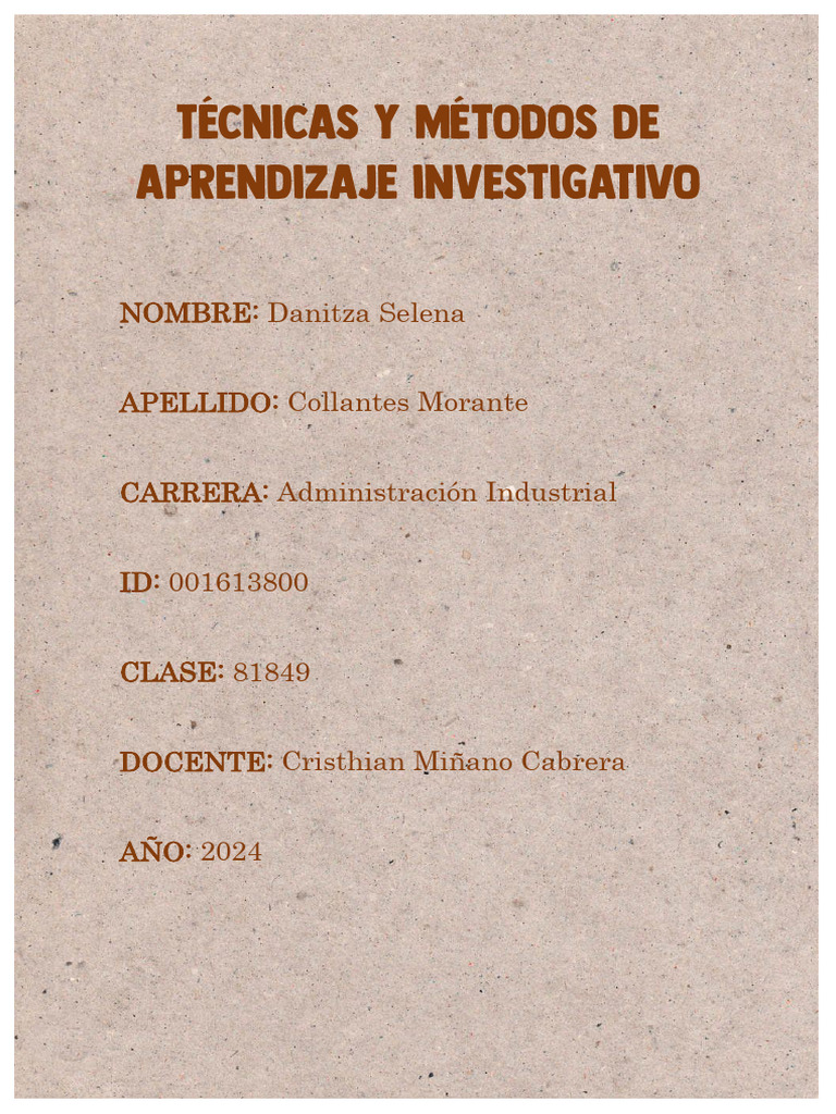 Técnicas y Métodos de Aprendizaje Investigativo | PDF | Business | Perú