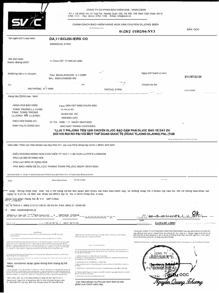 Insurance Policy | PDF | Vietnam | Military Of Vietnam