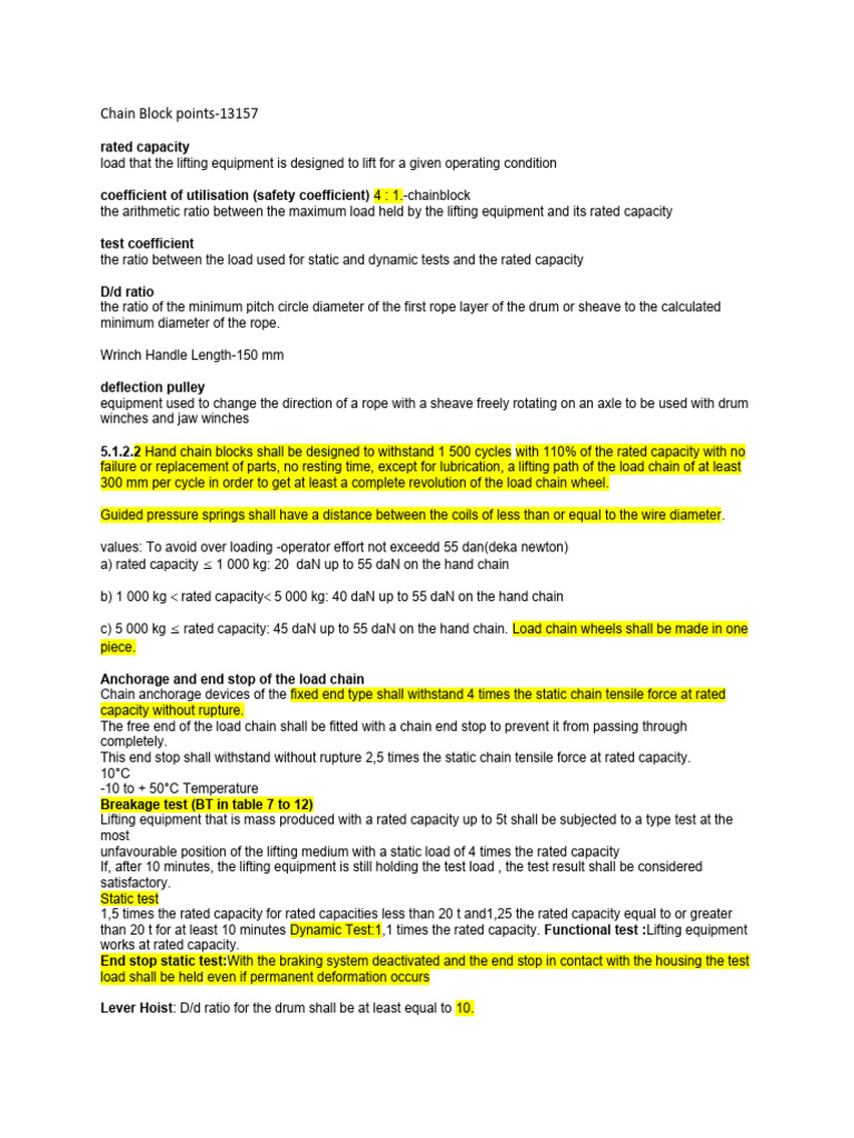 Chain Block points | Download Free PDF | Manufactured Goods ...