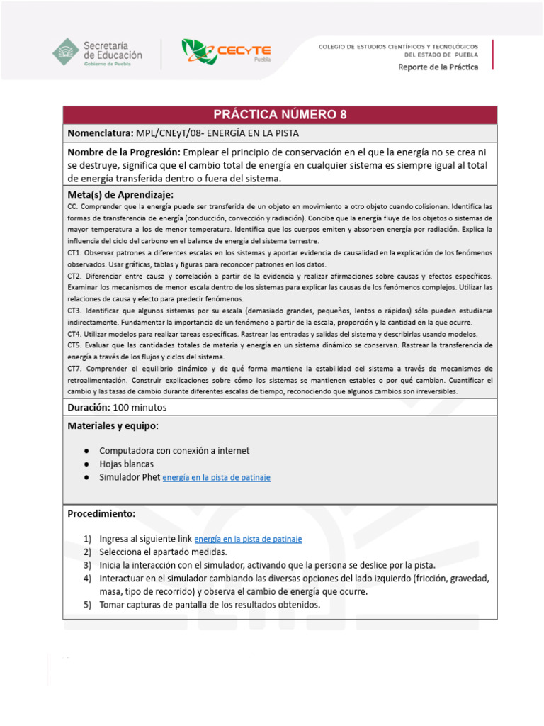Reporte de Pr-ctica 8.docx (1) | Descargar gratis PDF | Conduccion termica | Física Aplicada e ...