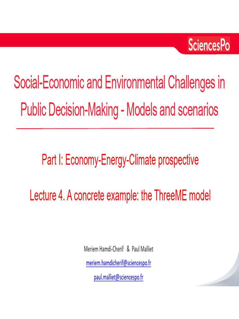 Lecture 4 EAP ThreeME Model | PDF | Macroeconomics | Climate Change ...