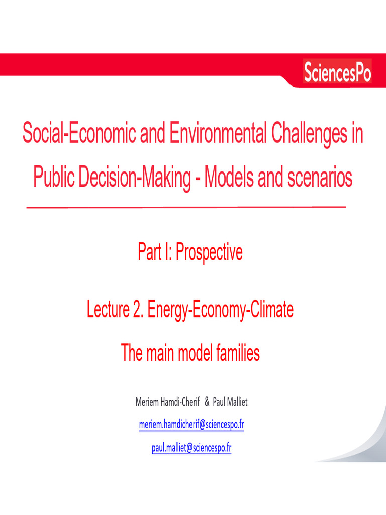 Lecture 2 EnergyEconomyClimateModels Update2 | PDF | Macroeconomics ...