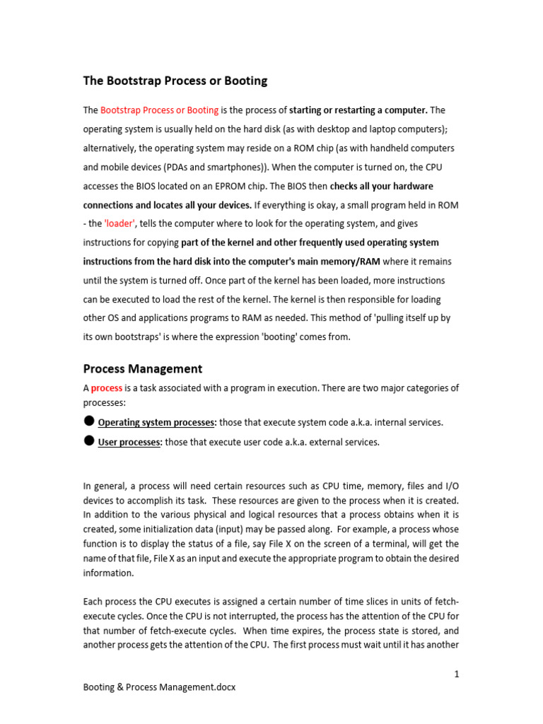 Operating Systems - Booting & Process Management | PDF | Process ... Operating Systems - Booting & Process Management | PDF | Process ...