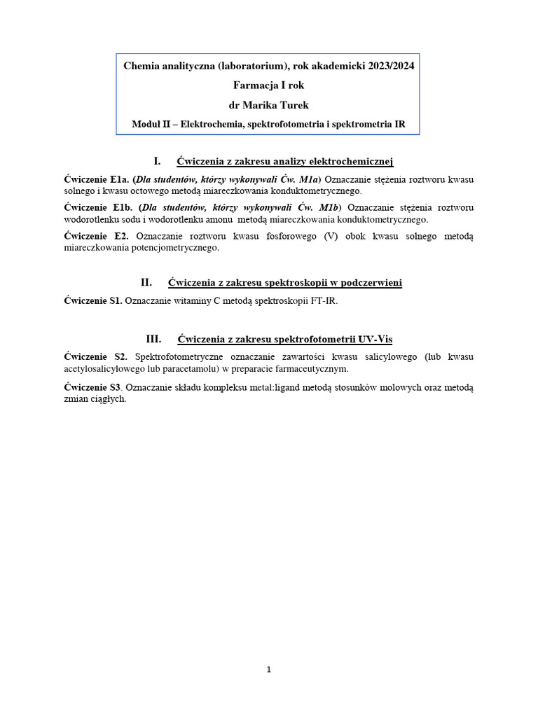 (SKRYPT) Chemia Analityczna | PDF