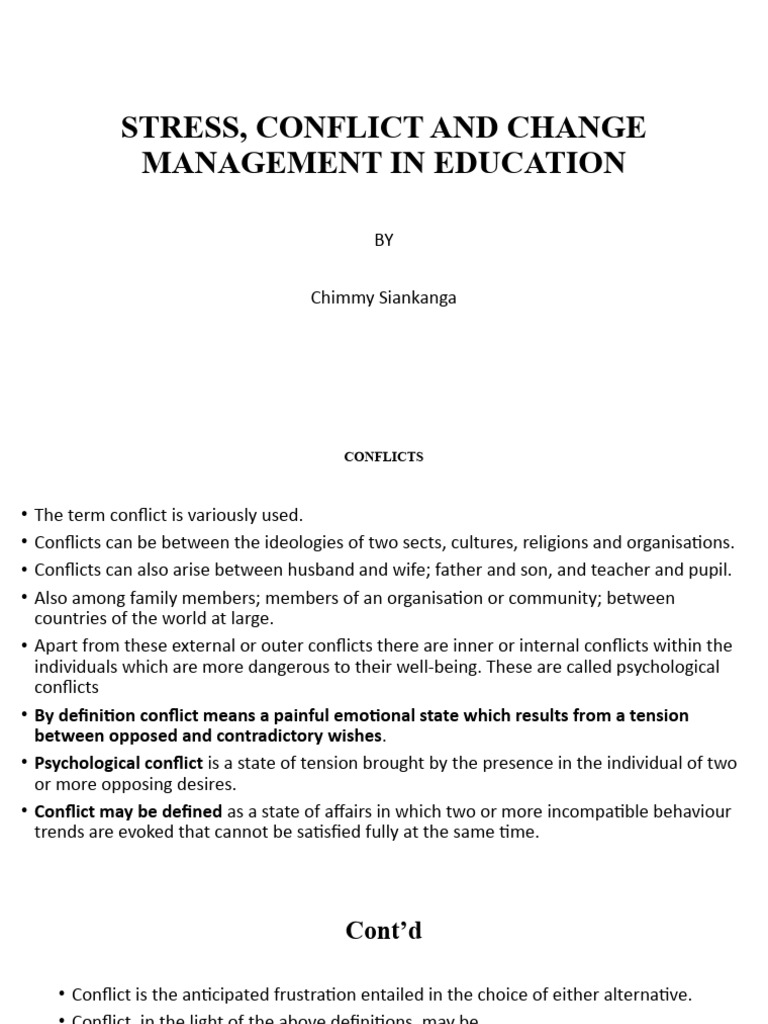 Educators' Guide to Conflict & Stress | PDF | Stress (Biology) | Behavior