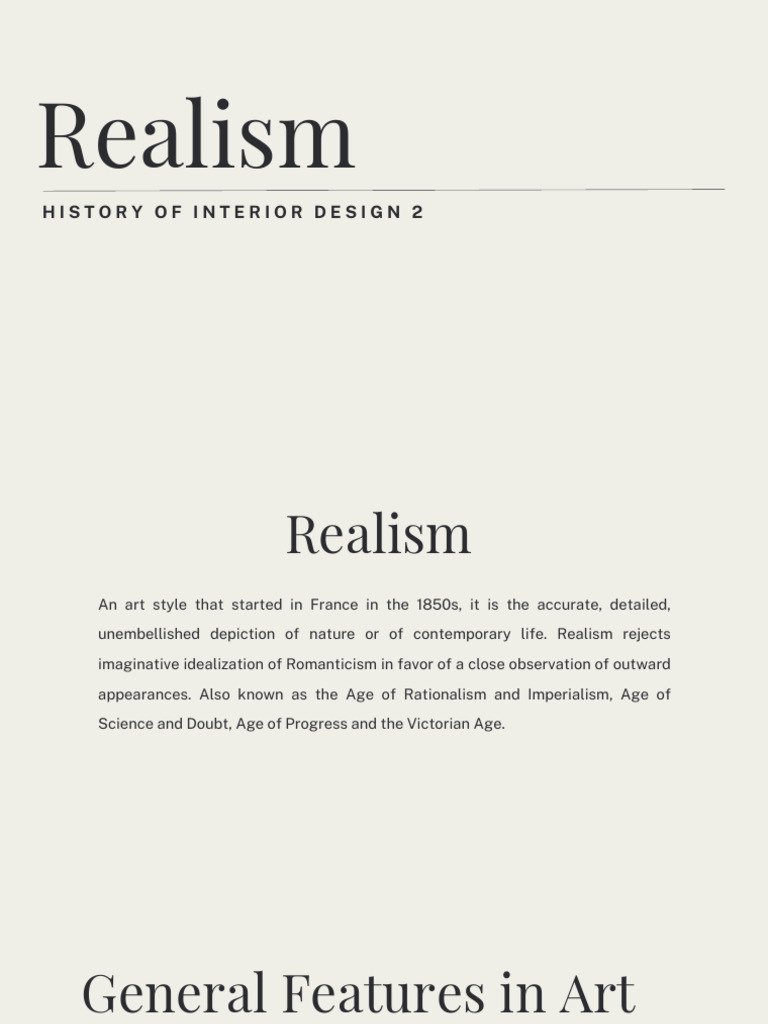 Realism | PDF | Realism (Arts) | Édouard Manet