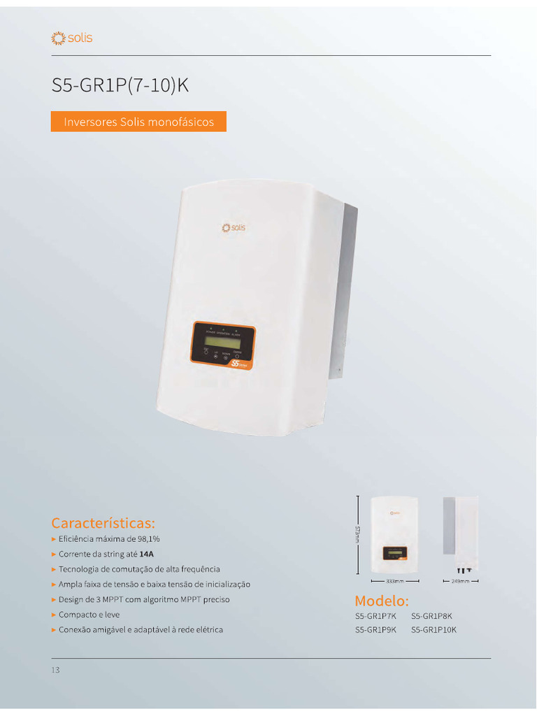 Datasheet Solis - 10K-S5-GR1P10K | PDF