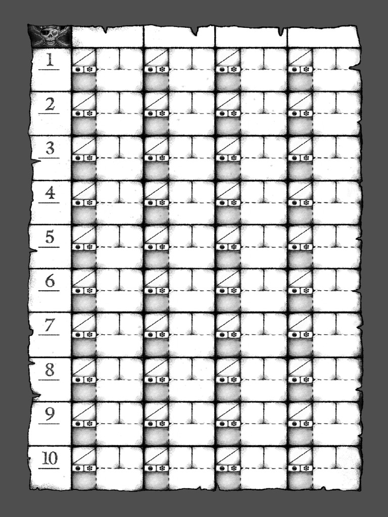 Skull King New Version Single Wide Score Sheet | PDF