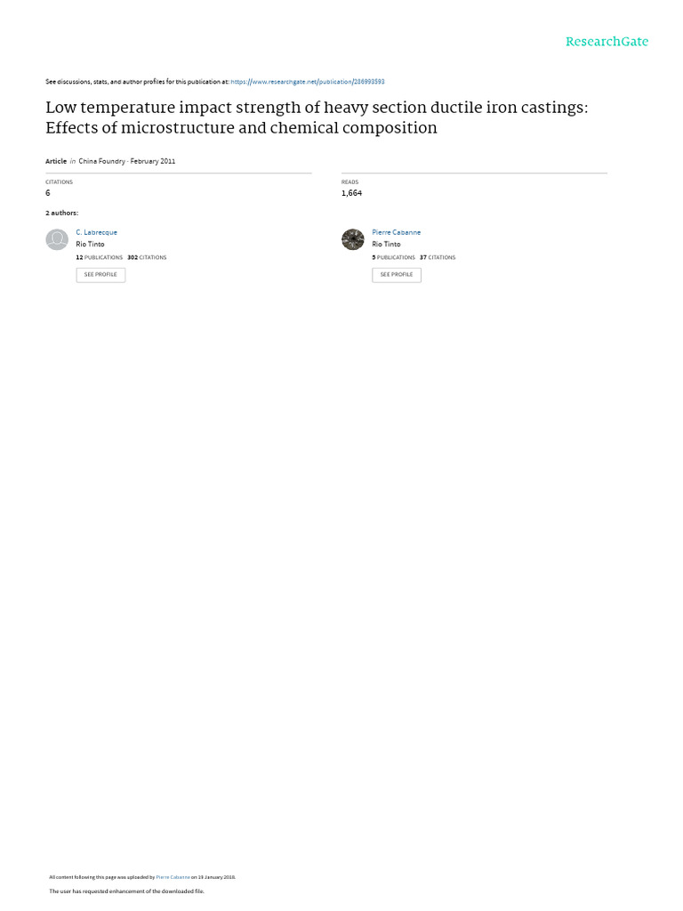 Low Temperature Impact Strength Of Heavy Section D Pdf Strength Of Materials Ductility
