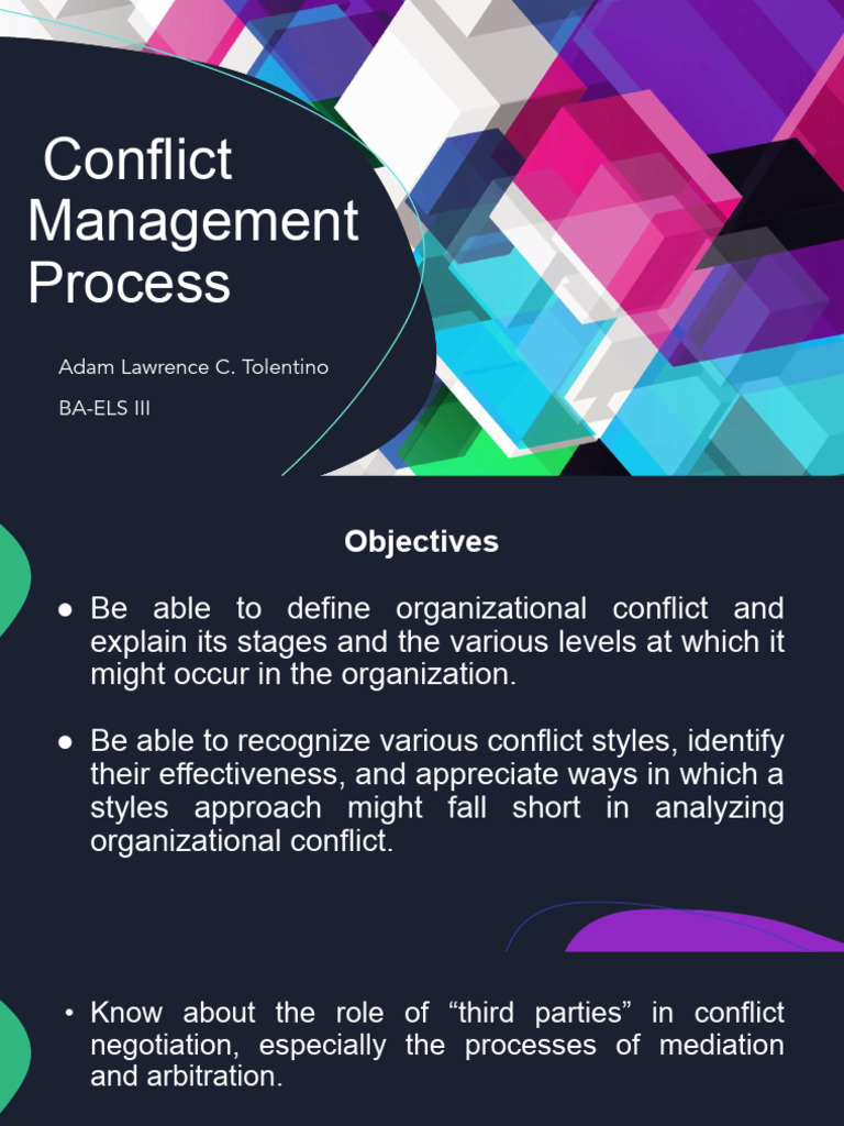 Conflict Management Process | Download Free PDF | Conflict (Process) | Negotiation