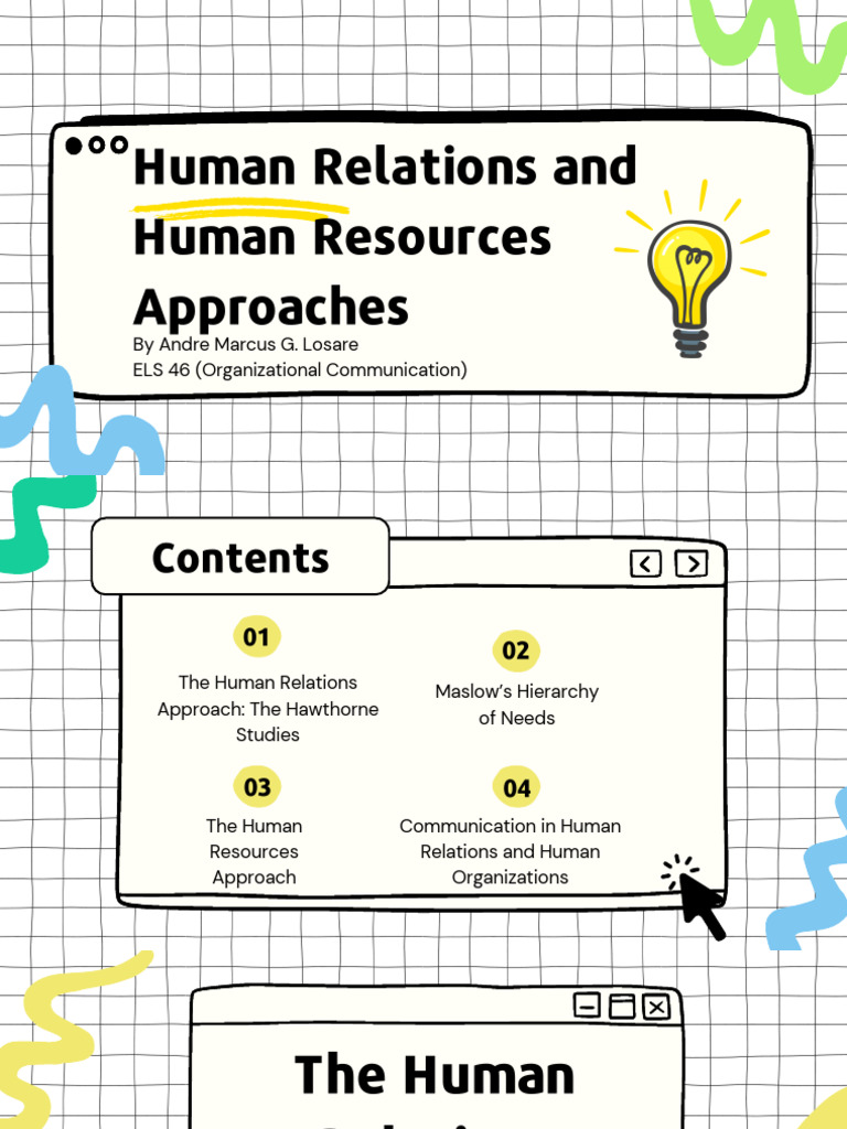 Human Relations and Human Resources Approaches | PDF | Motivation ...