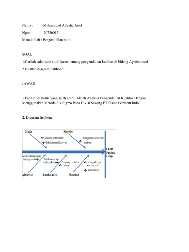 Diagram Fishbone M. Alfasha Arief - 20736015 | PDF | Bisnis | Komputer
