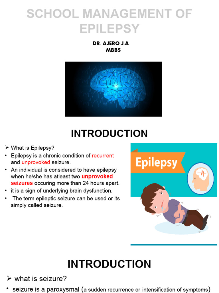 School Management of Epilepsy | PDF | Epilepsy | Diseases And Disorders
