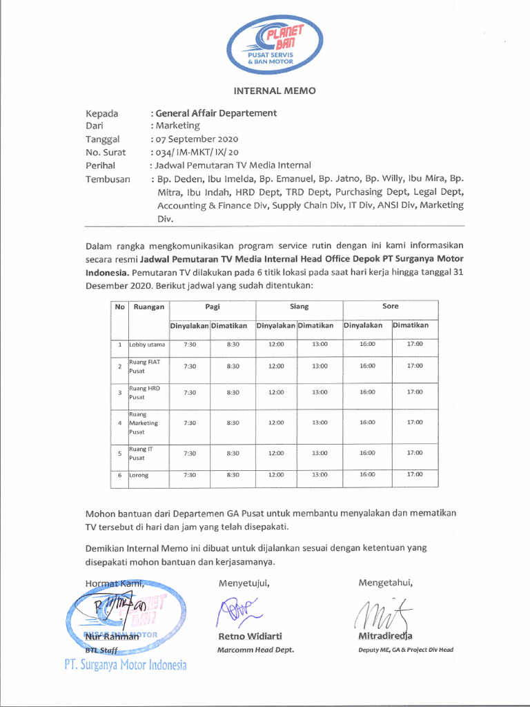 IM Pemutaran TV Media Internal | PDF