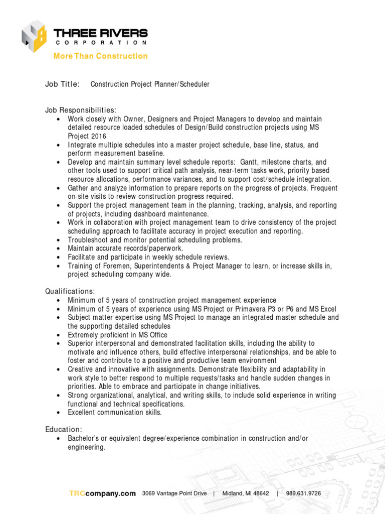 Construction Project Planner Scheduler | PDF | Project Management ...