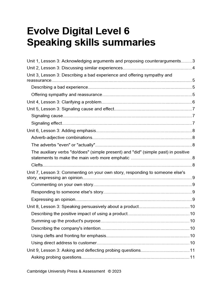 Advanced English Speaking Skills | PDF