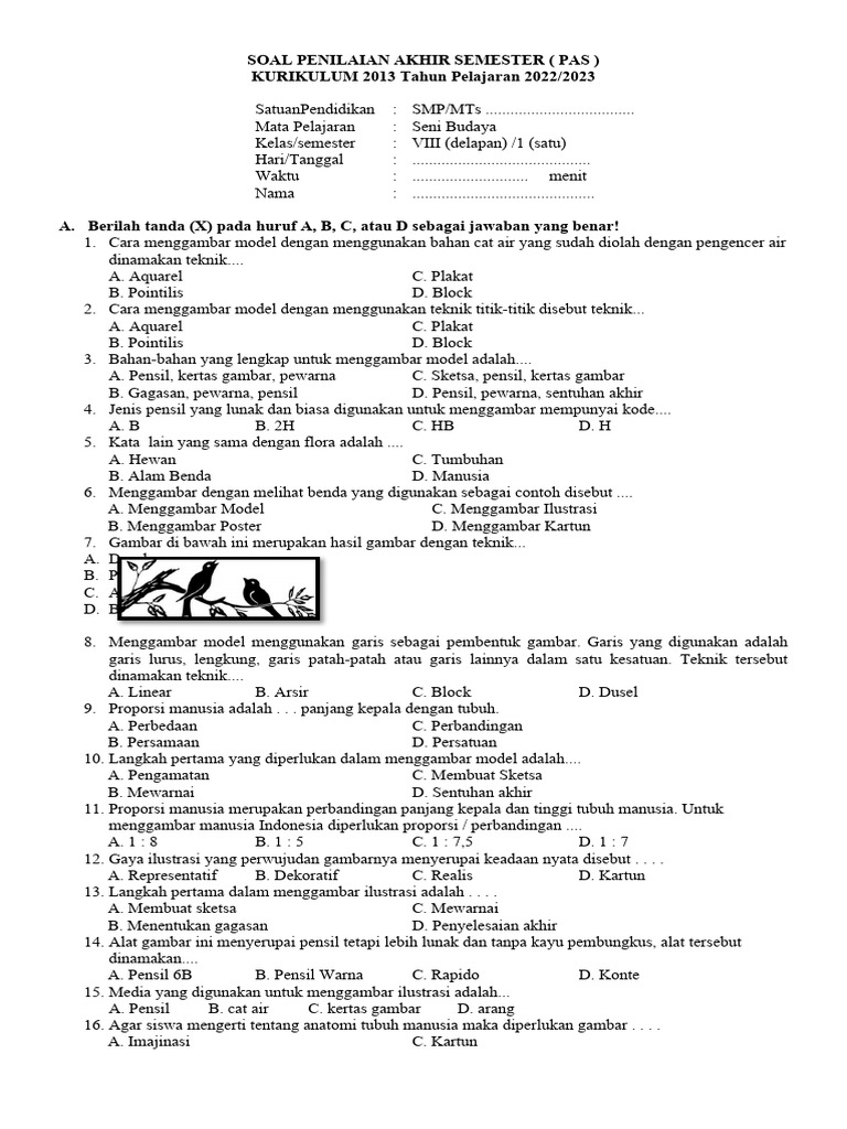 Soal SBD KLS 8 Fix 22 | PDF