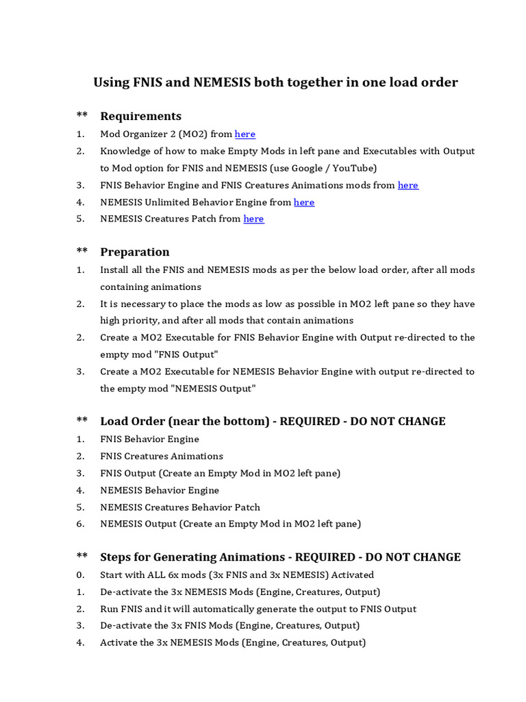 Using FNIS and NEMESIS Together | Download Free PDF | Computer ...