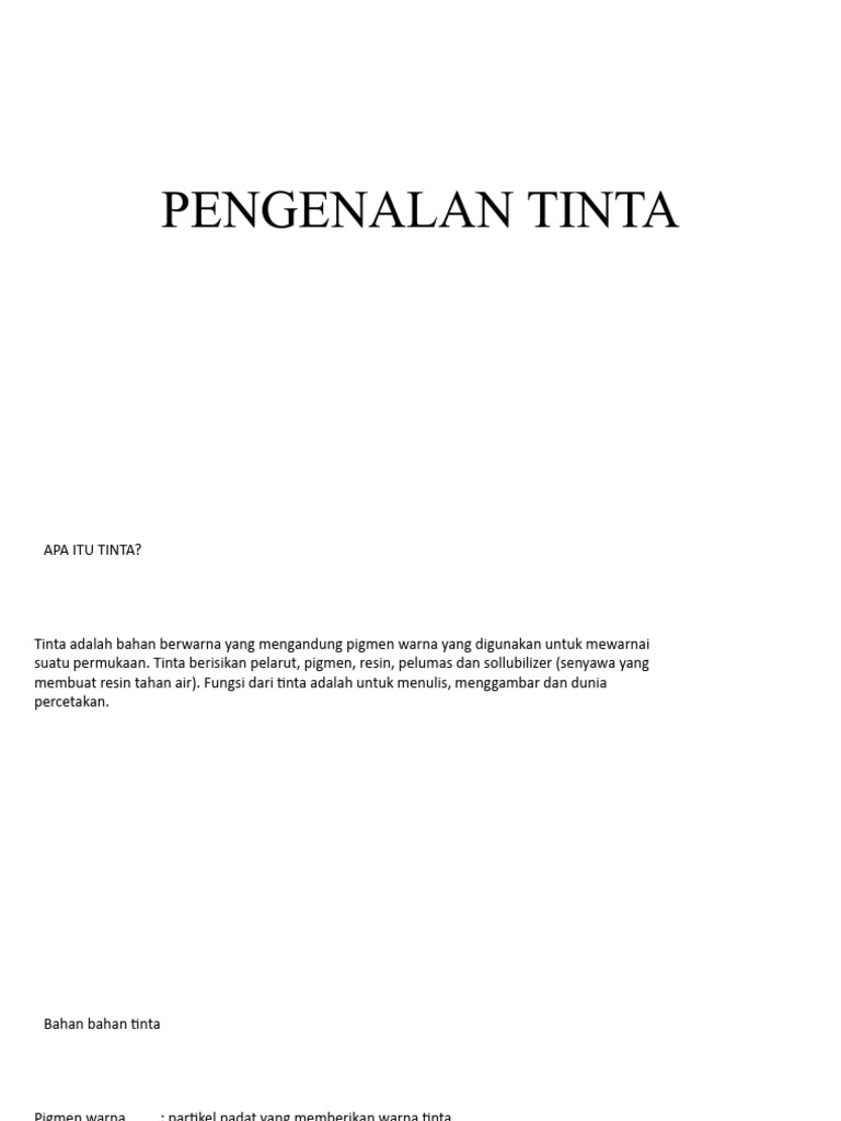 Pengenalan Tinta | PDF | Griya & Taman | Seni