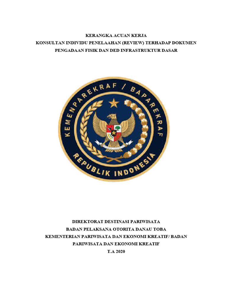 Rev KAK Dan RAB Konsultan Individu DED Infras Dasar | PDF