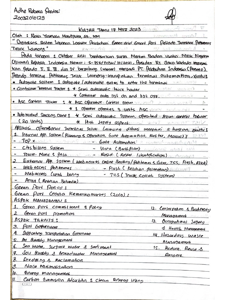 Resume Kuliah Tamu - Adhe Rebeka Pardosi | PDF