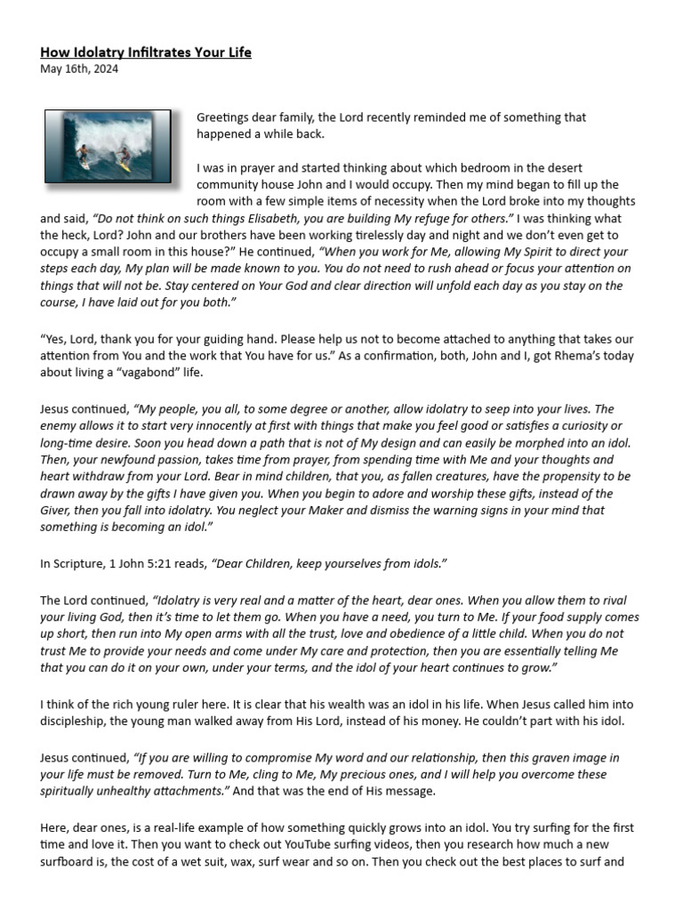 How Idolatry Infiltrates Your Life | PDF | Idolatry | Theology
