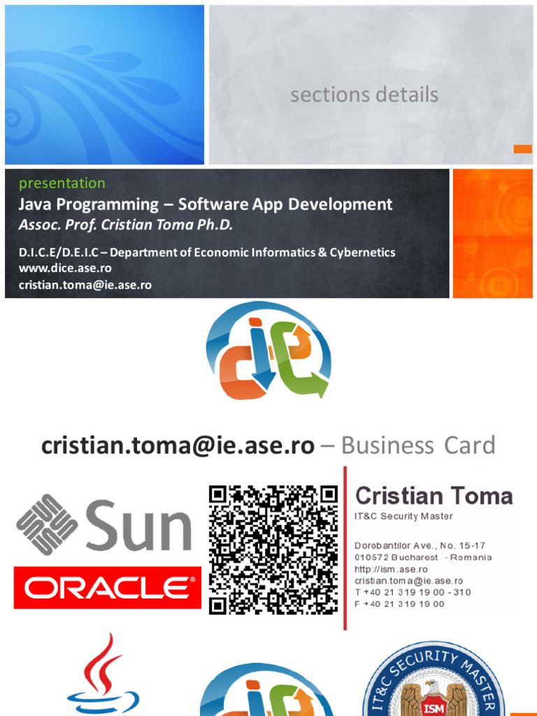 c00 JavaSE SectionsAdmin | PDF | Java (Programming Language) | Computing