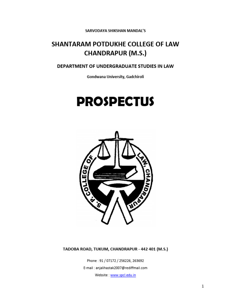 Official Brochure of Master of Cyber Law and Information Technology For Shantaram Potdukhe ...