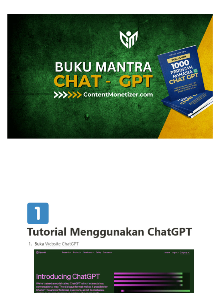1000 Prompt ChatGPT Content Monetizer - 1000 - Perintah Rahasia ChatGPT Buku Prompt Mantra Chat ...