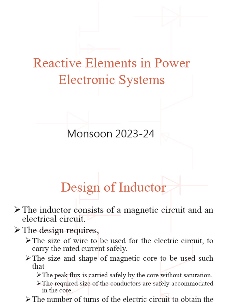 Lecture 1 - Reactive Elements | PDF | Inductor | Physical Quantities