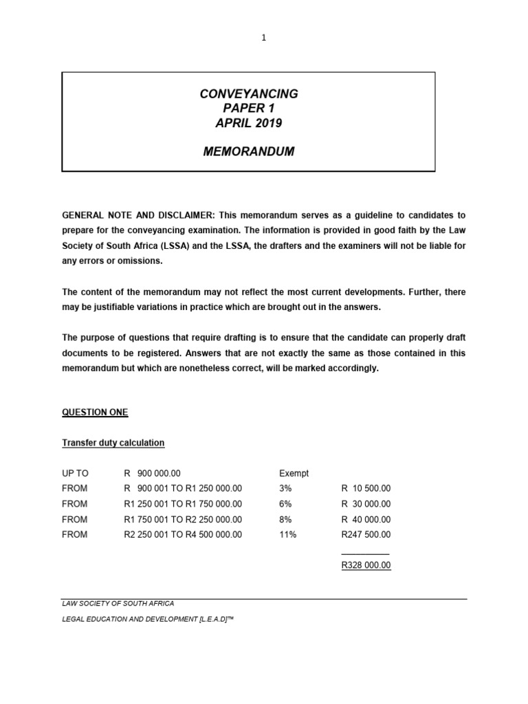 2019 10 April Memorandum Part 1 | PDF | Deed | Mortgage Law