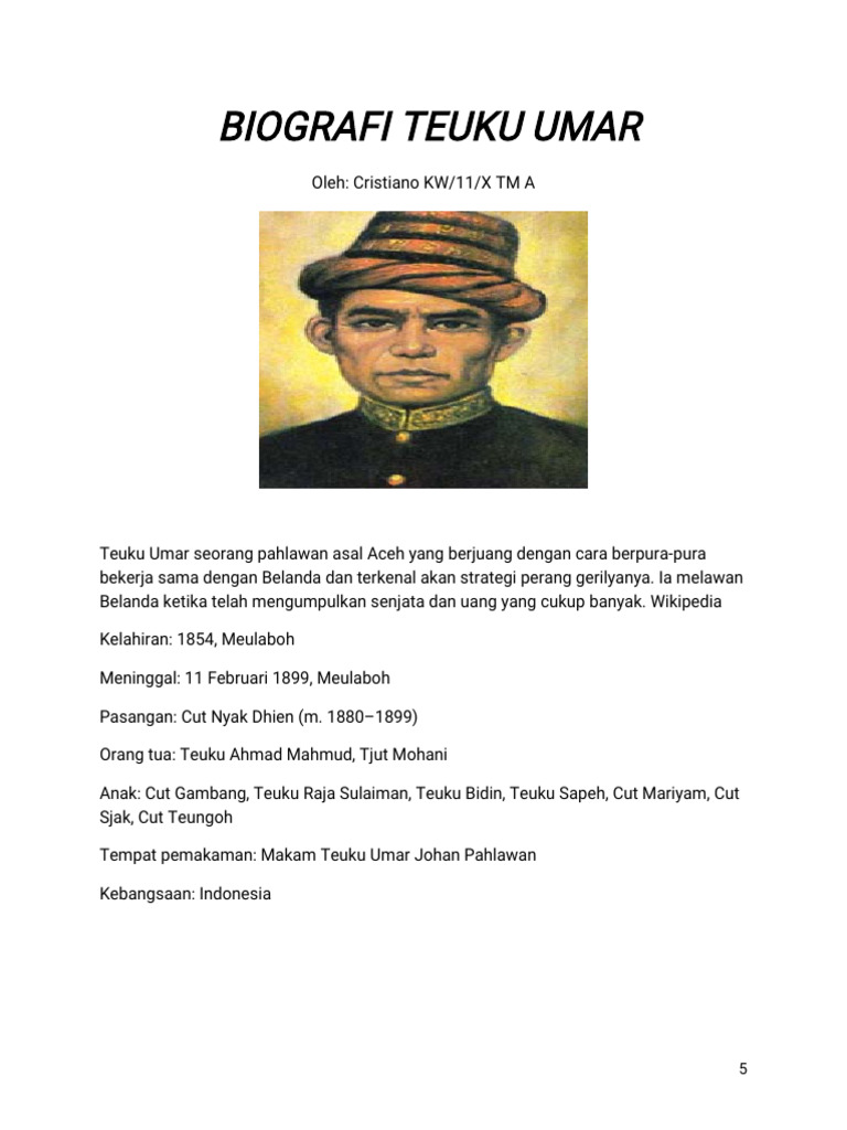 Teuku Umar - Wps Office | PDF