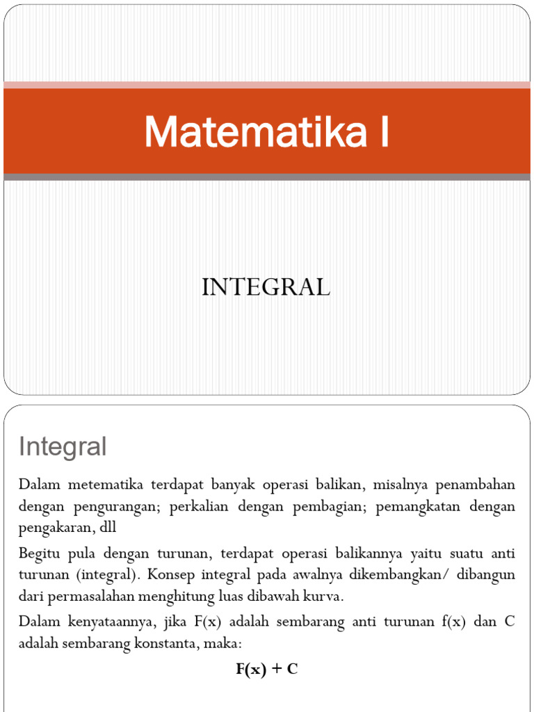 Integral dan U-Substitusi dalam Matematika | PDF