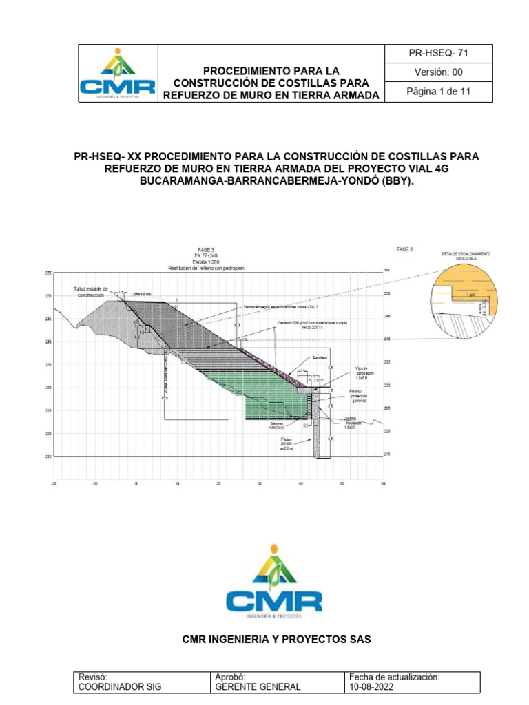 Pr-Hseq - 71 Procedimiento para La Construcción de Costillas o Pilotes ... Pr-Hseq - 71 Procedimiento para La Construcción de Costillas o Pilotes ...