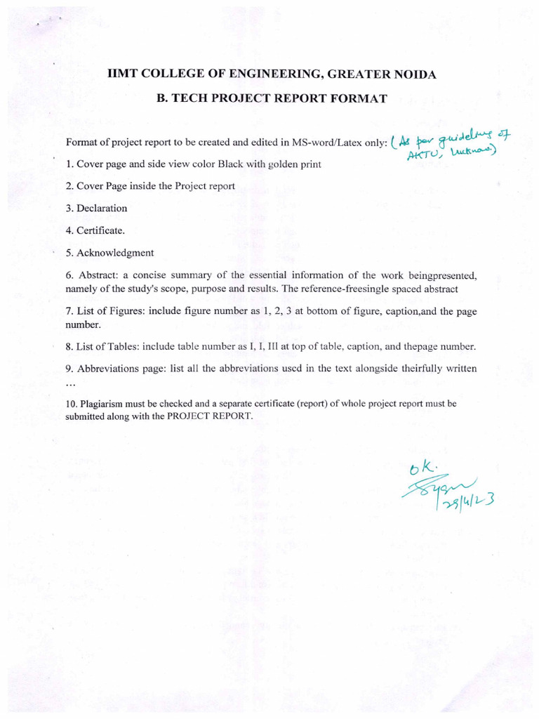 Project Format | PDF