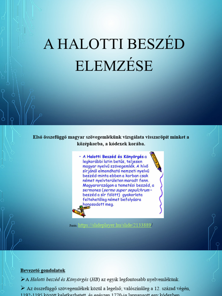A Halotti Beszéd Elemzése | PDF