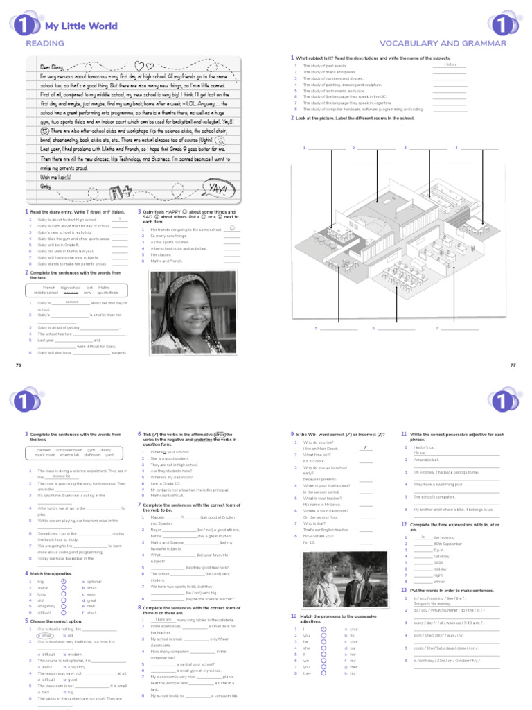 Light up 1 Unit 1,2,3 workbook | Download Free PDF | Verb | Linguistics