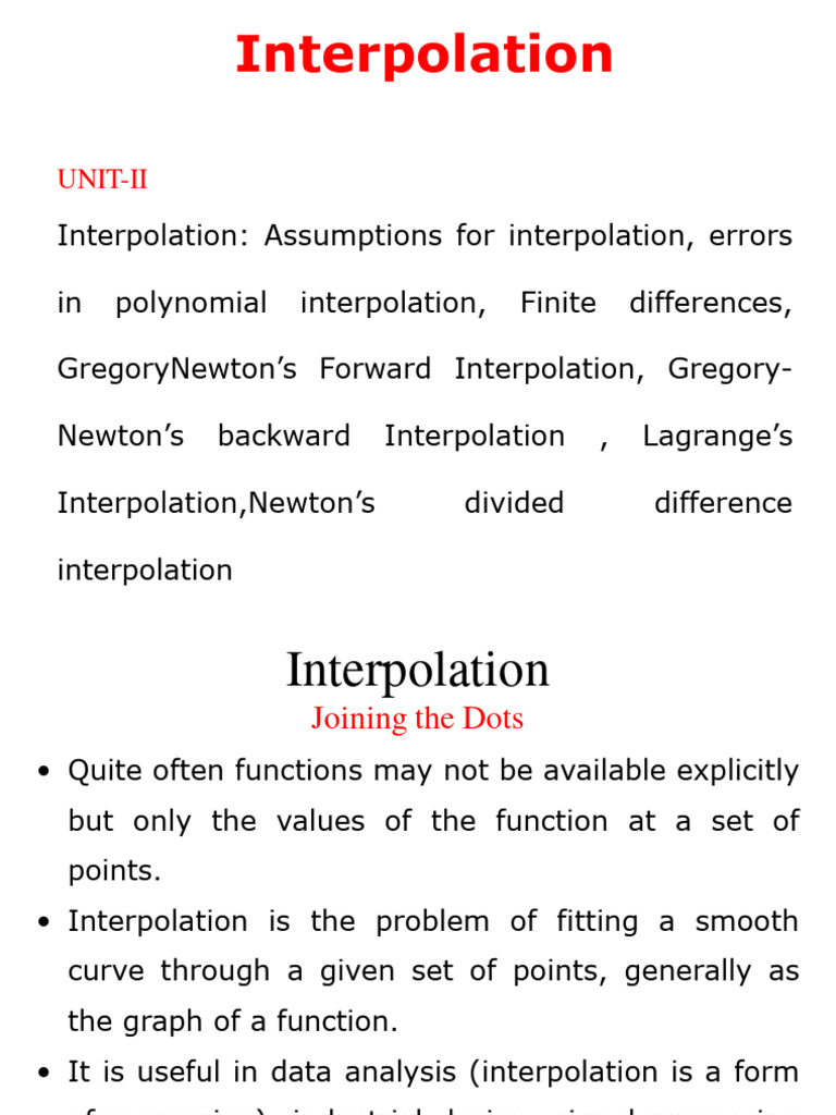 Lect Interpolation 24 | PDF | Interpolation | Function (Mathematics)