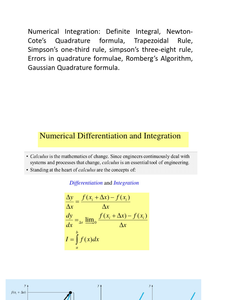 Lect Integration N Differentition2024 | PDF | Integral | Mathematical ...