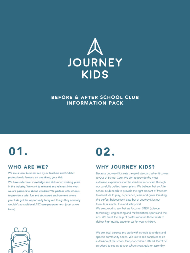 Journey Kids Information Pack Compressed | PDF | Career & Growth