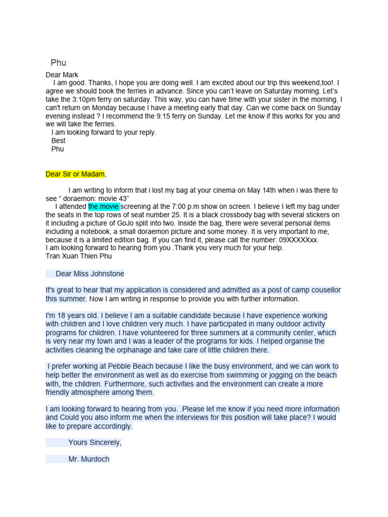 Dear Sir or Madam | PDF | Wellness