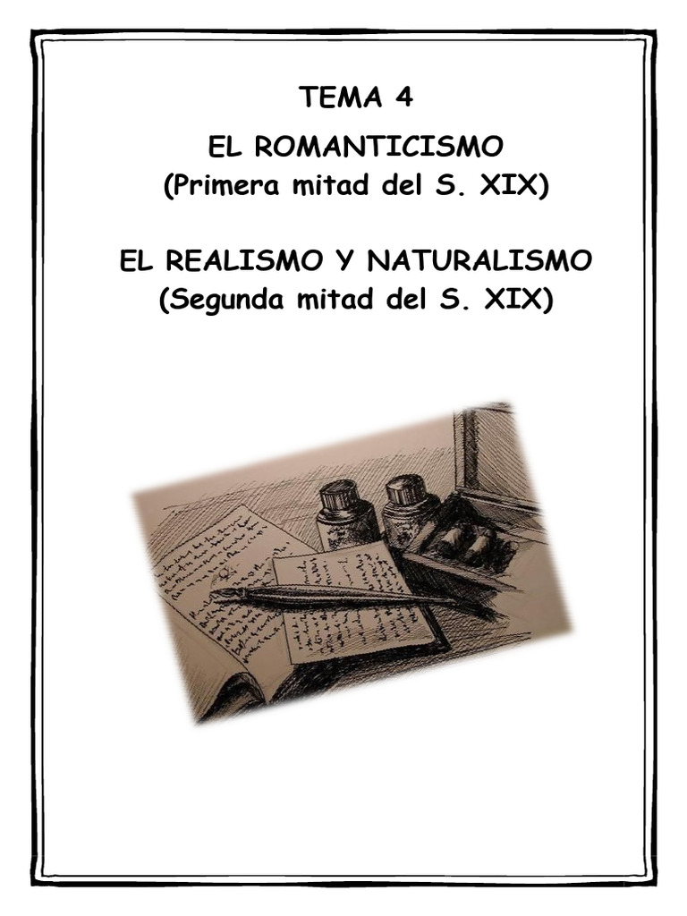 Tema 4 Lengua 4º Eso 2 | PDF | Realismo literario | Romanticismo