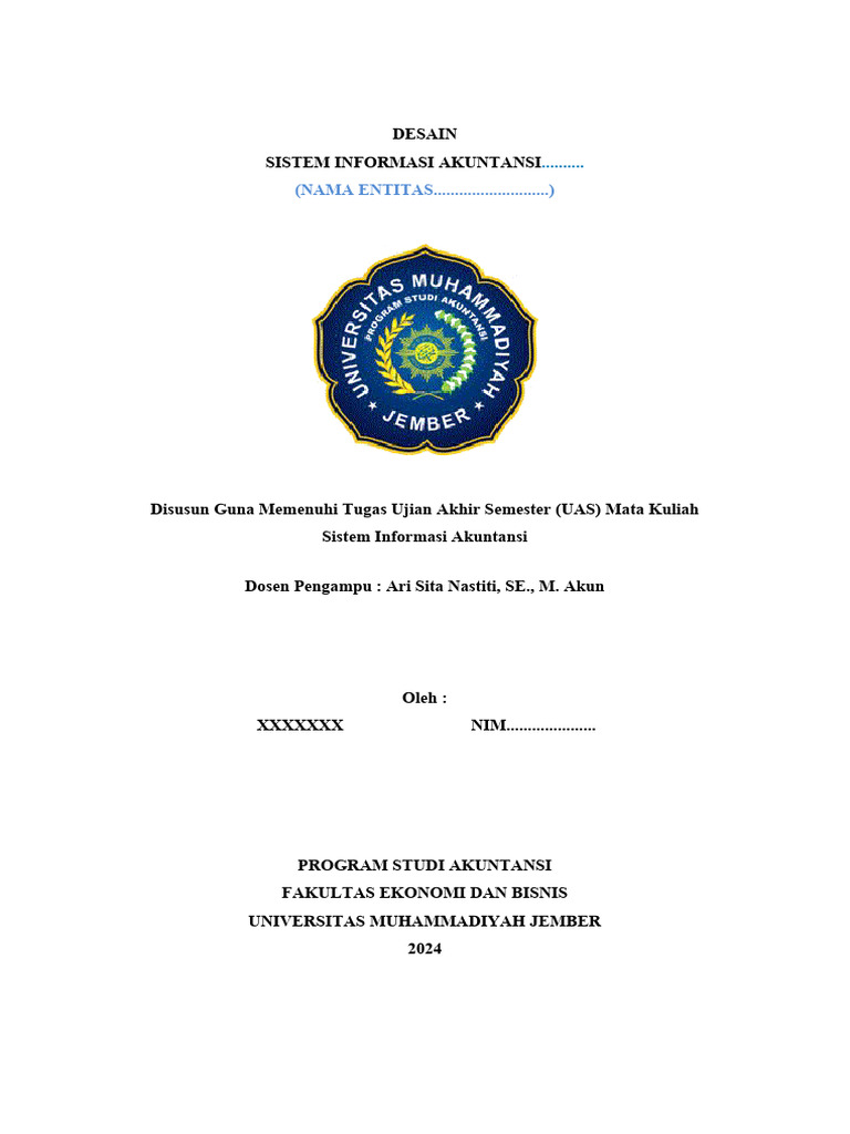 Format Tugas UAS SIA - 2024 | PDF