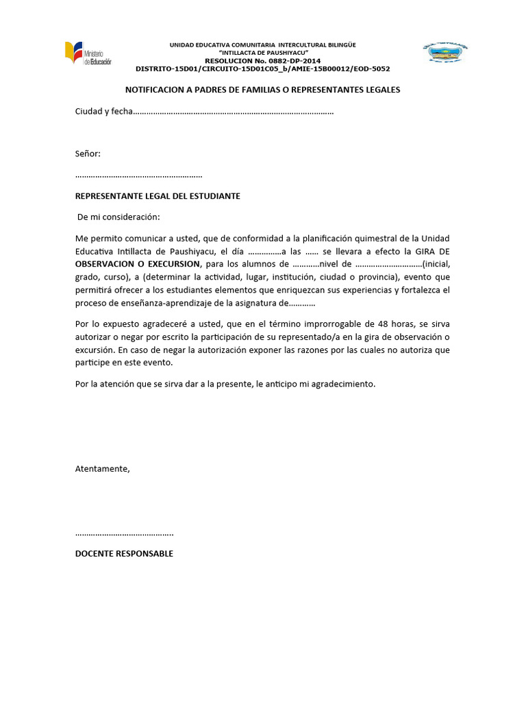 Planificación de Excursión Escolar | PDF