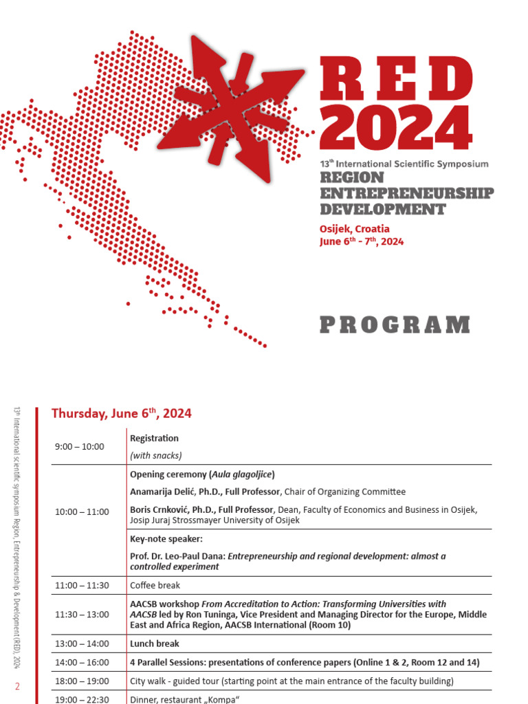 RED 2024 Program | PDF | Entrepreneurship | Business